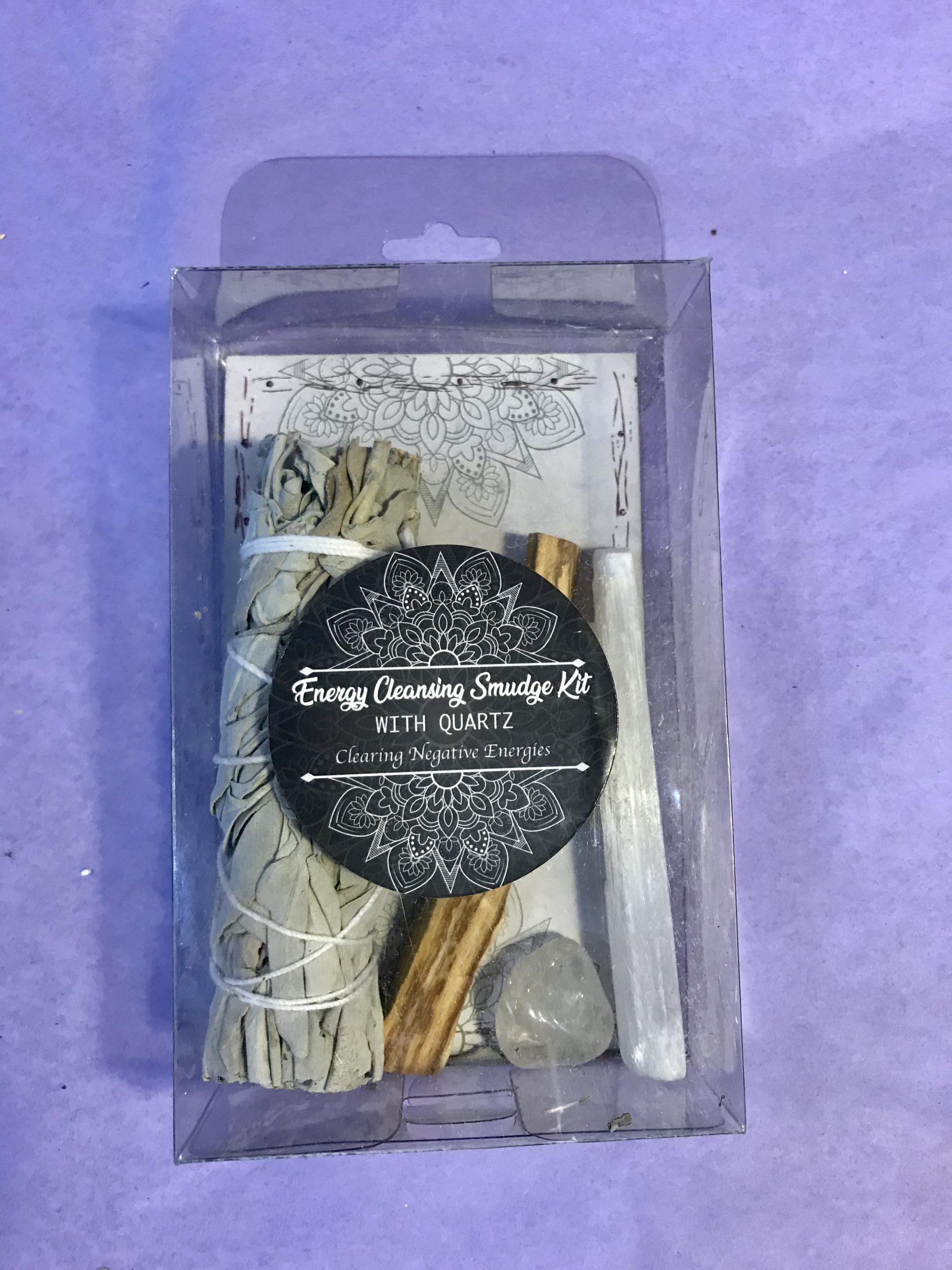 Sage and Gemstone Kit with Clear Quartz – A Time for Karma