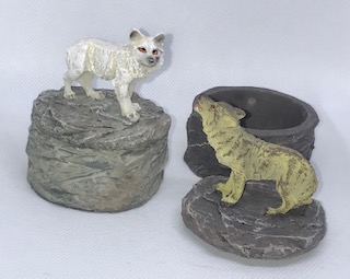 Small Round Wolf Trinket Box – White or Grey – A Time for Karma