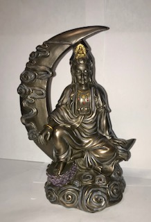 Kwan Yin Sitting On the Moon Statue – A Time for Karma