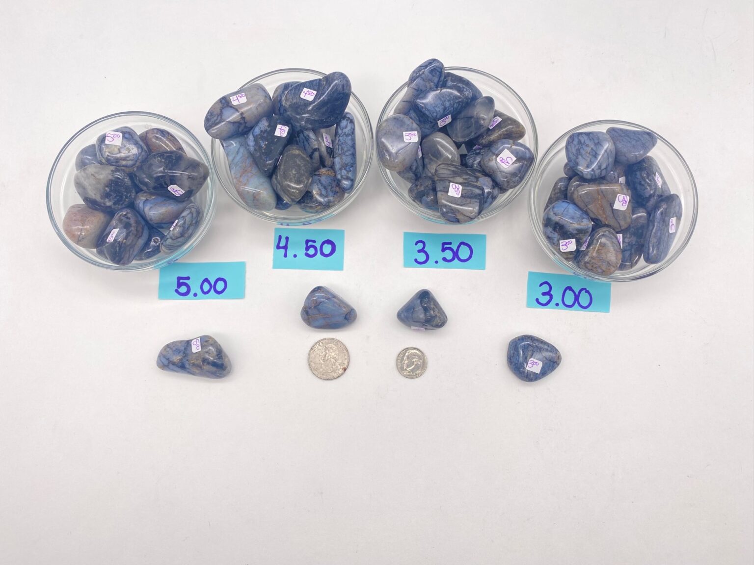 Blue Chert – Tumbled Stones – A Time for Karma