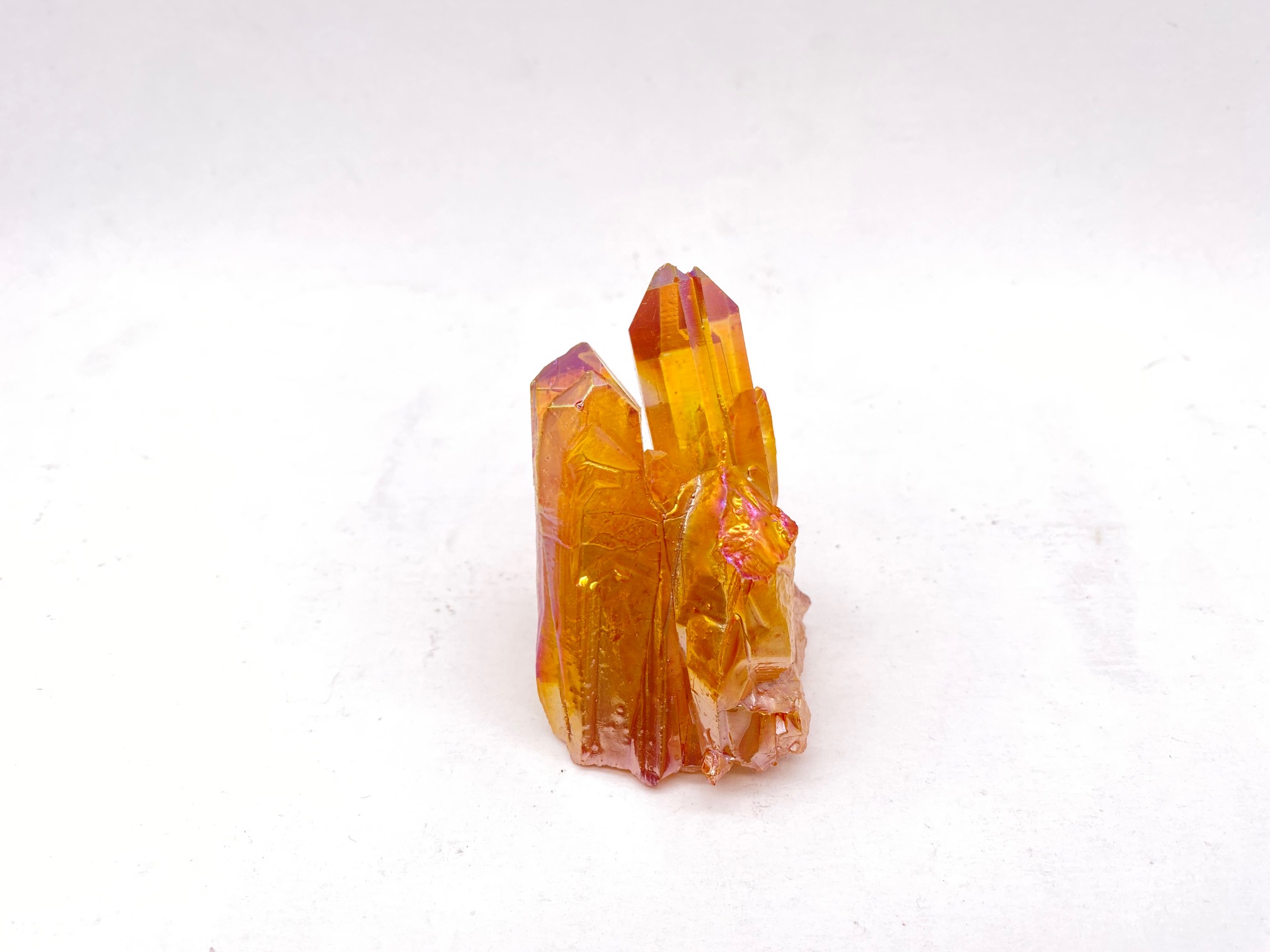 Cluster – Orange Aura Quartz – A Time for Karma