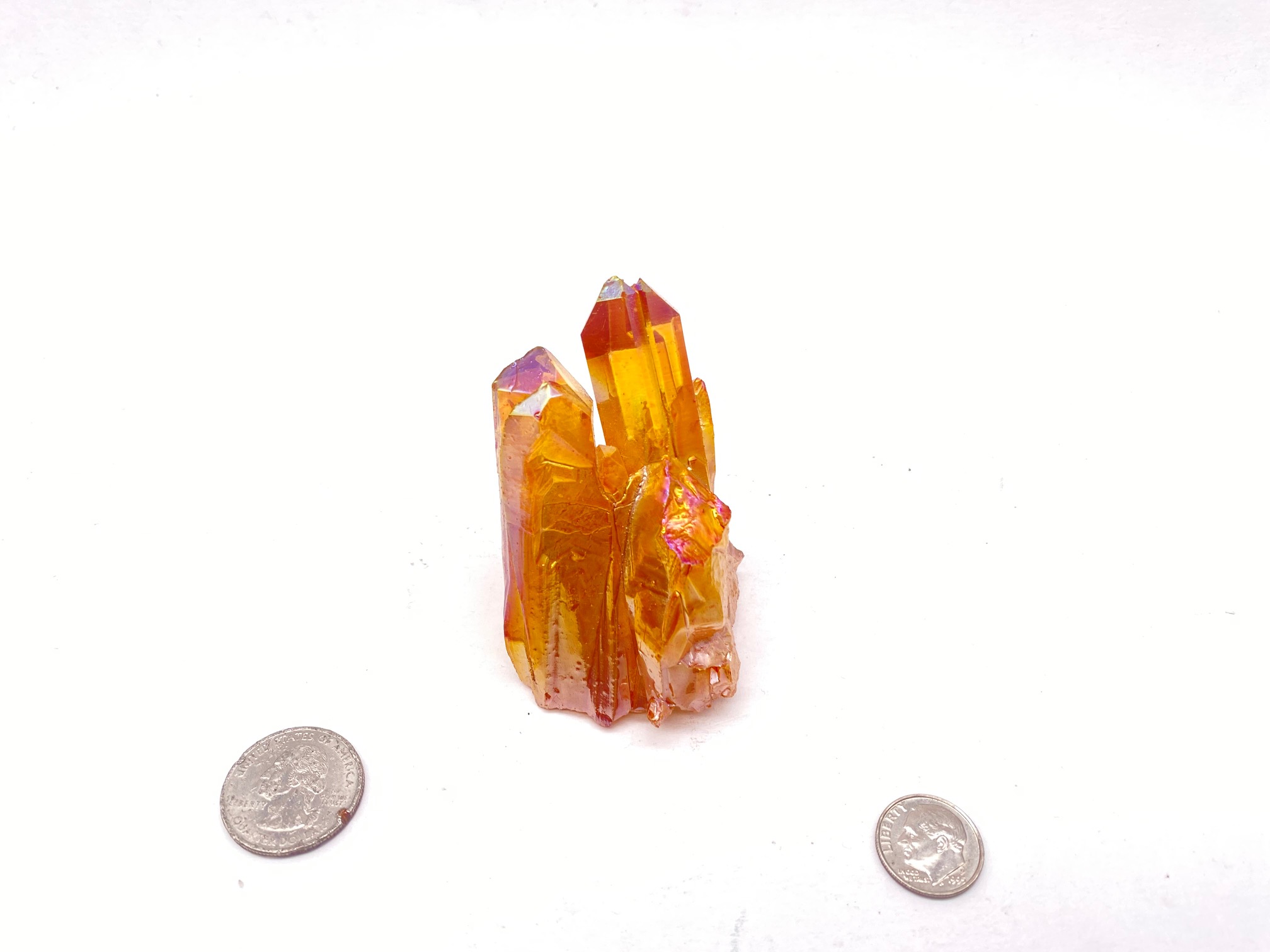 Cluster – Orange Aura Quartz – A Time for Karma