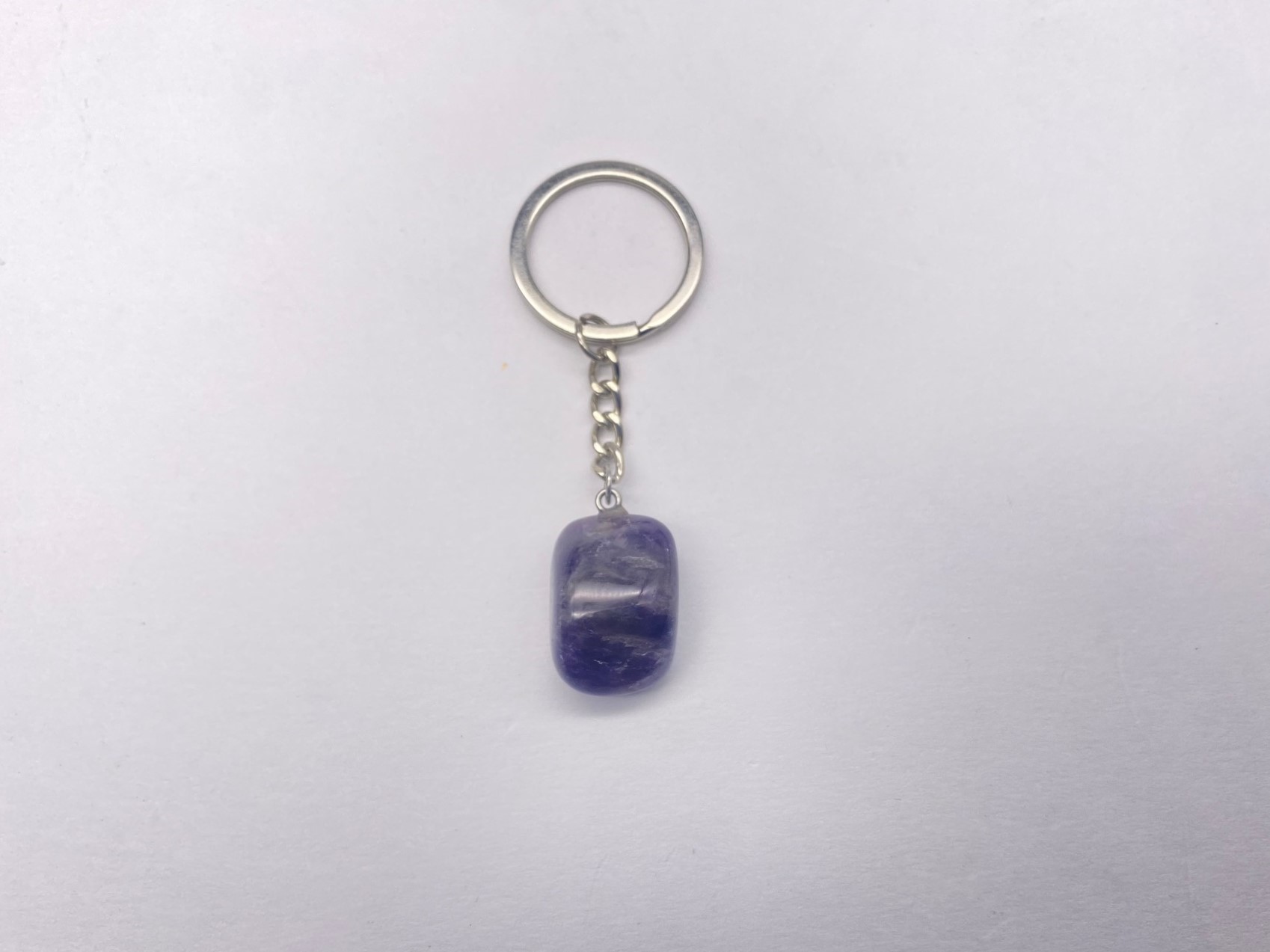 Polished Gemstone Keychain – Amethyst – A Time for Karma