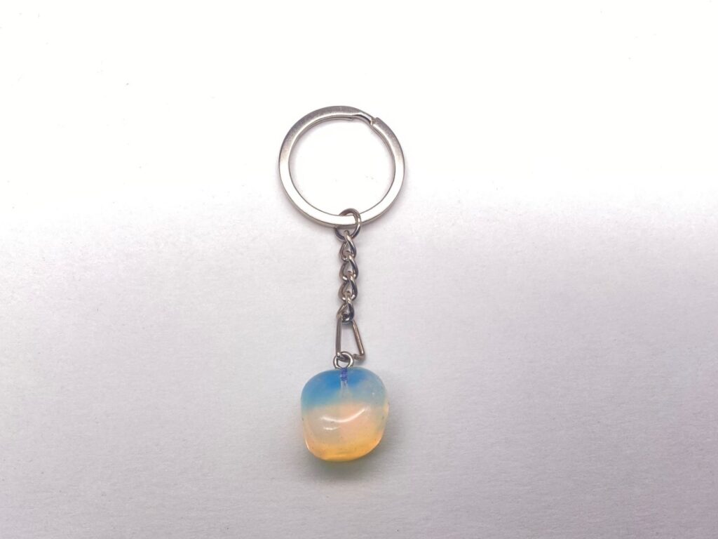 Polished Gemstone Keychain – Opalite – A Time for Karma