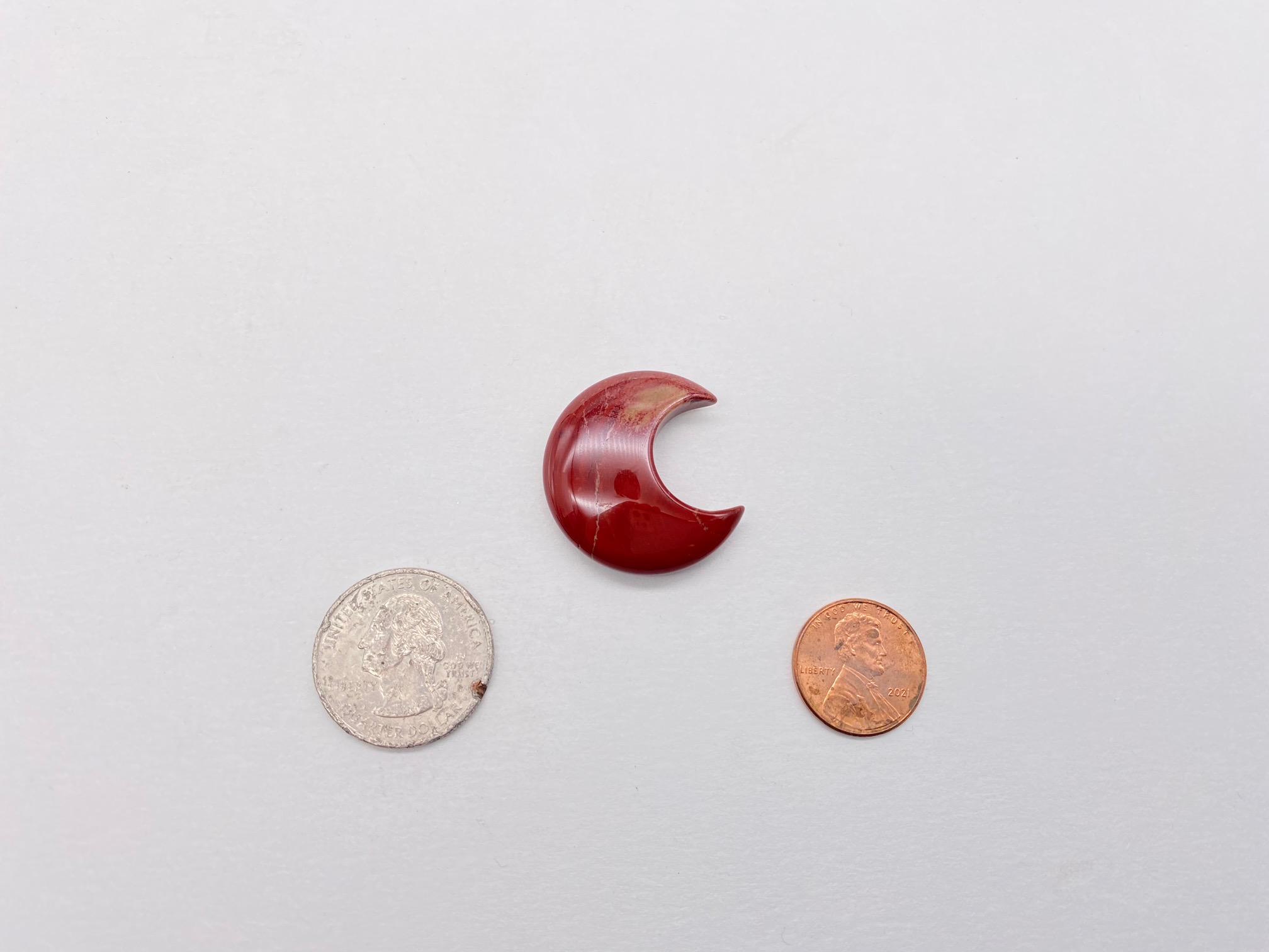 Crescent Moon – Red Jasper – A Time for Karma