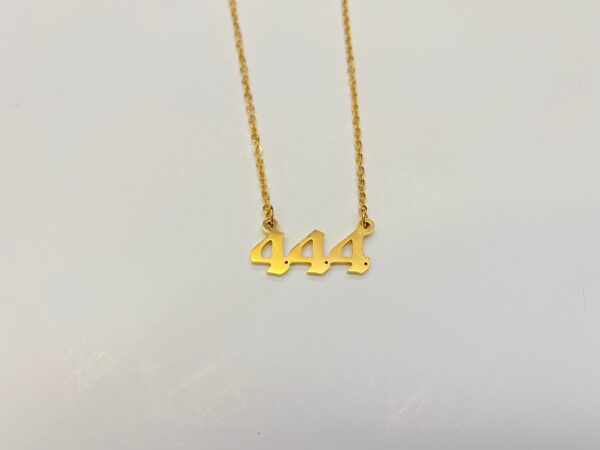 444 – Gold Angel Number Necklace – A Time for Karma